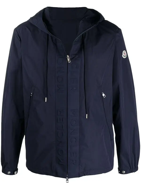 Moncler Logo Trim Windbreaker Jacket