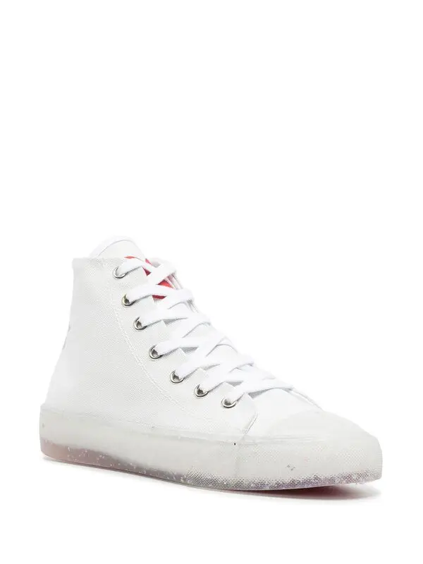 Moschino Clear Glitter Sole High-top Sneakers