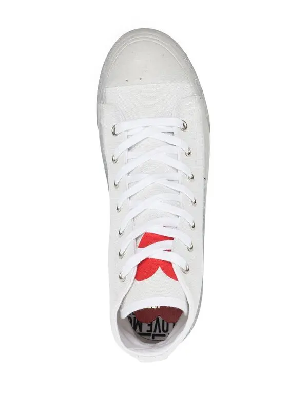 Moschino Clear Glitter Sole High-top Sneakers