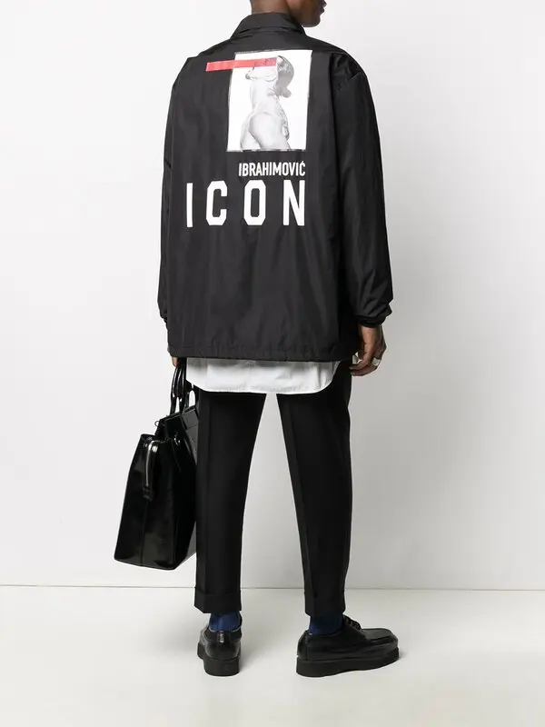 Dsquared2 X Ibrahimović Icon Windbreaker In Black - 67% Off