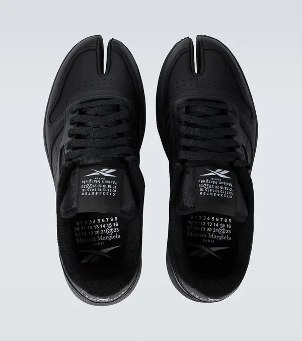 Maison Margiela X Reebok Classic Leather Tabi Sneakers - Black |  Editorialist