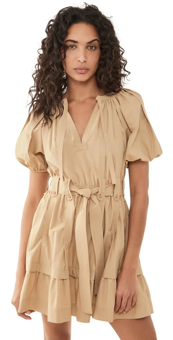 Ulla Johnson Mica Dress - Khaki | Editorialist