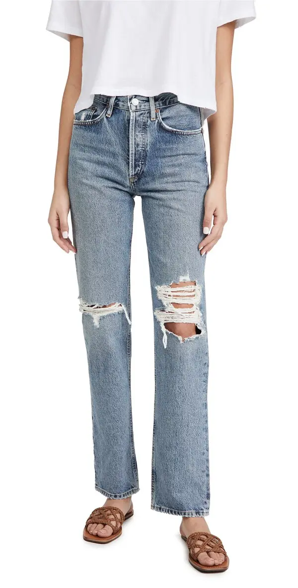 AGOLDE Lana Mid Rise Vintage Straight Jeans