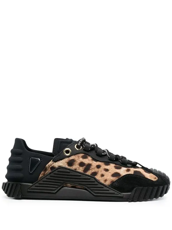 Dolce & Gabbana Leopard Panel Low-top Sneakers