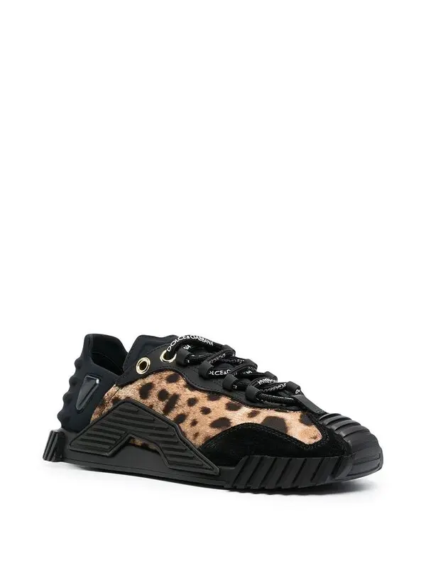 Dolce & Gabbana Leopard Panel Low-top Sneakers