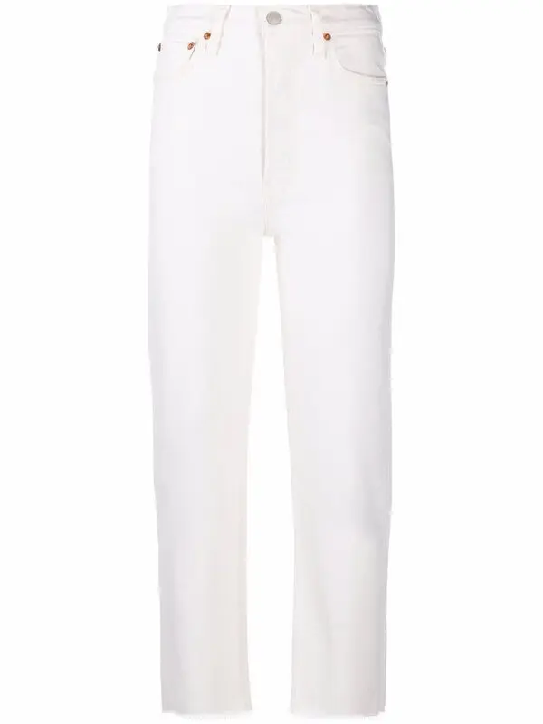 RE/DONE 70s Stove Pipe Straight-leg Jeans - White
