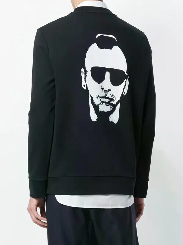 Neil Barrett Graphic Print Long Sleeve Sweater