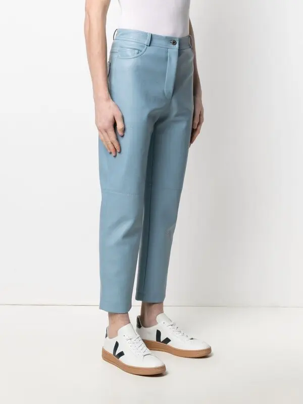 Stella McCartney Faux-leather Straight-leg Trousers