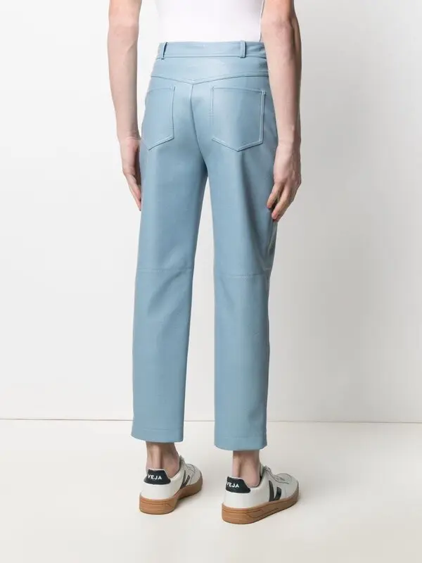 Stella McCartney Faux-leather Straight-leg Trousers