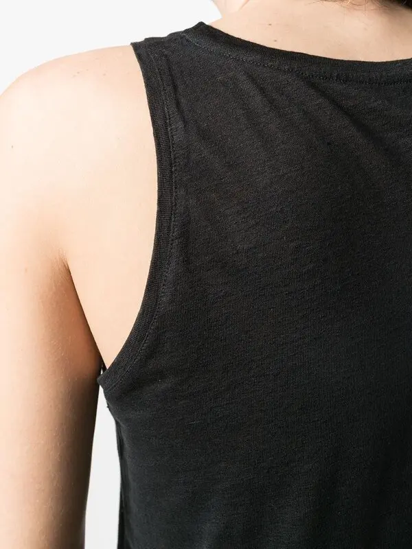 Majestic Filatures Linen Tank Top - Black