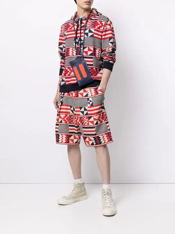 PORTS V Geometric Print Hoodie