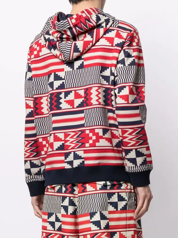 PORTS V Geometric Print Hoodie