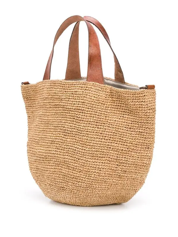 IBELIV Woven Top-handle Tote - Neutrals