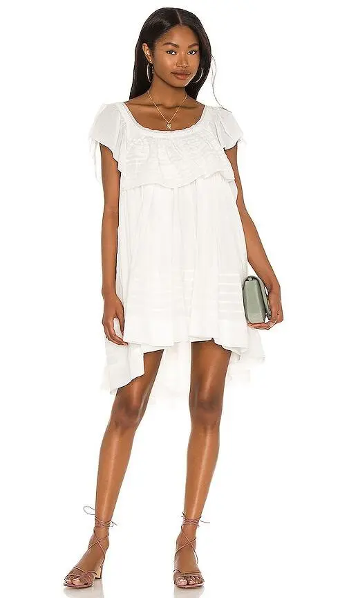 Robe FREE PEOPLE Ivoire Taille XS - Occasion En Excellent état, Style Ligne A, Longueur Genou