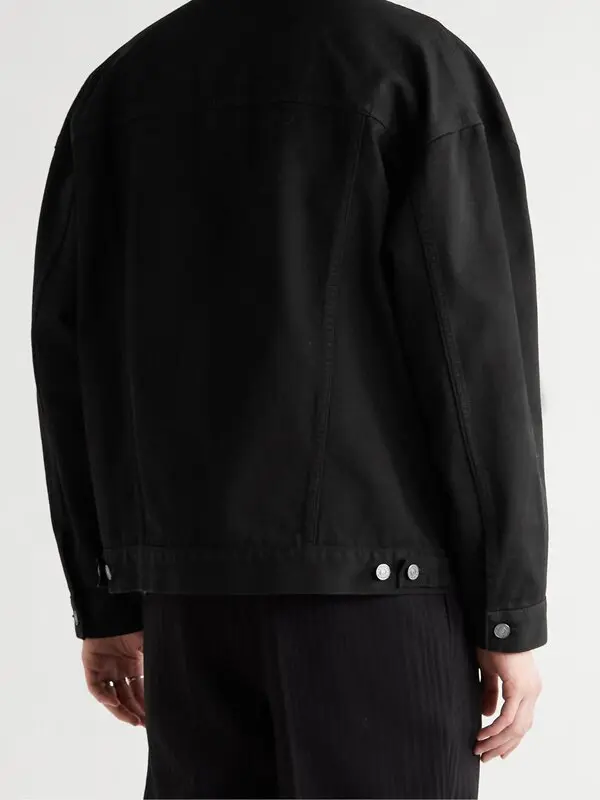 Givenchy Oversized Metallic Logo-embossed Denim Jacket