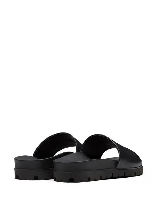 Prada Silkscreen Logo Print Slides - Black | Editorialist display picture 3