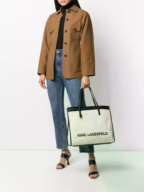 Karl Lagerfeld K/skuare Logo-print Canvas Tote Bag