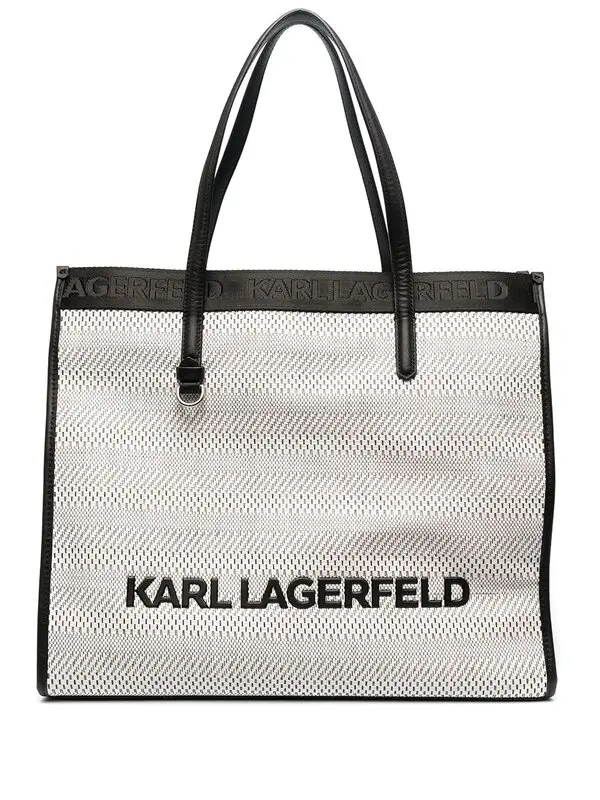 Karl Lagerfeld K/skuare Leather Tote - White