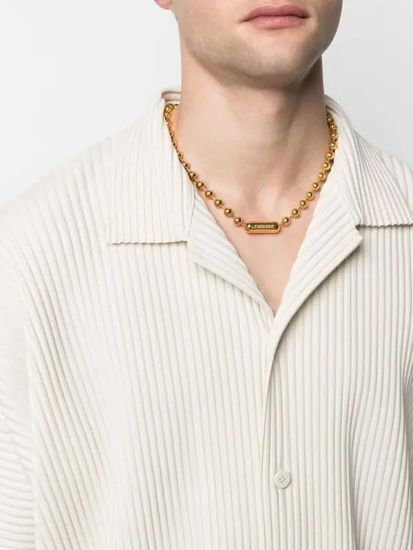 Ambush Logo Ball-Chain Necklace - Gold | Editorialist