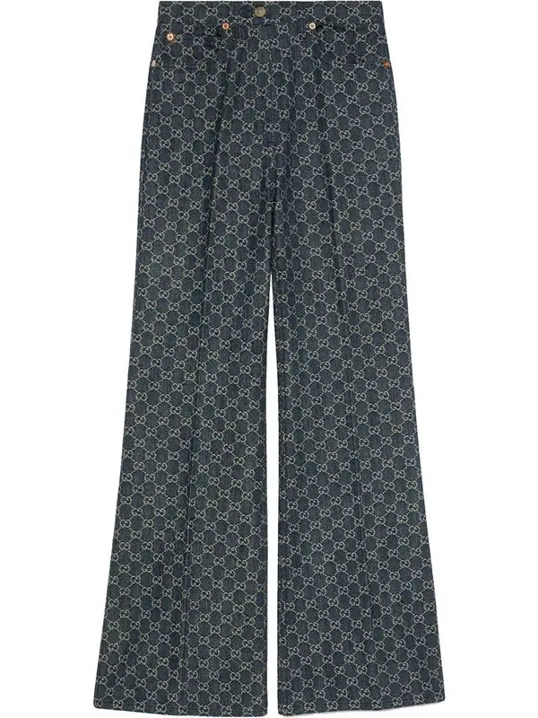 Gucci Gg Supreme Flared Trousers