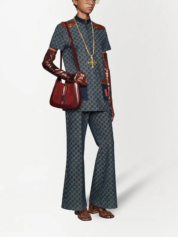 Gucci Gg Supreme Flared Trousers