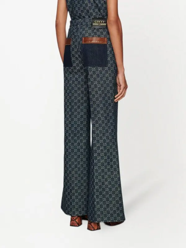 Gucci Gg Supreme Flared Trousers