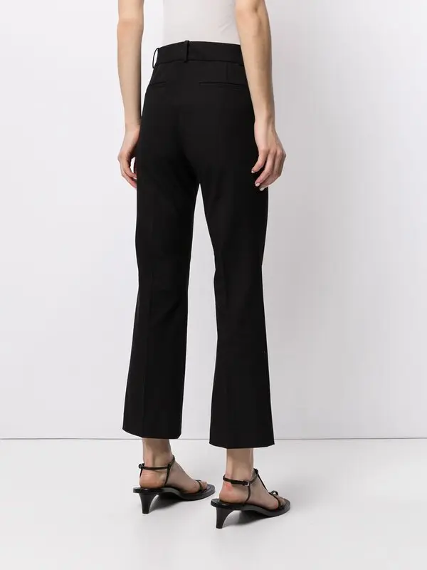 FRAME Cropped Tailored Trousers - Black