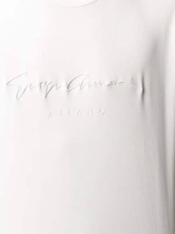 Giorgio Armani Logo-embroidered T-shirt - White