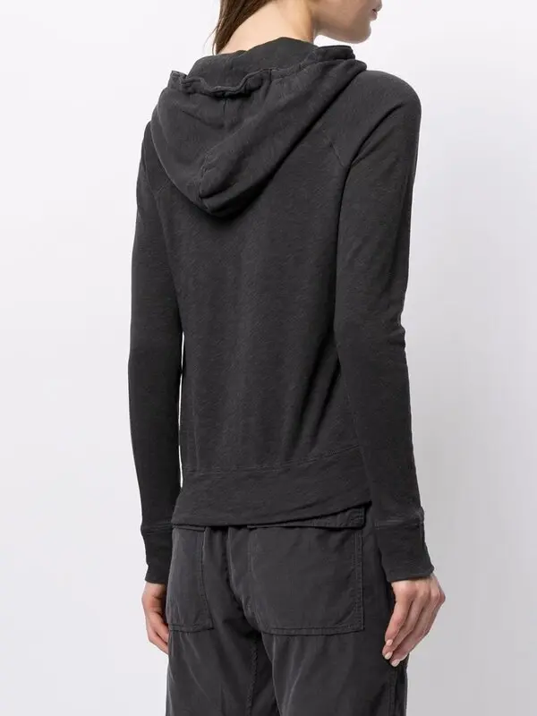 JAMES PERSE Fleece Zip-up Hoodie - Grey