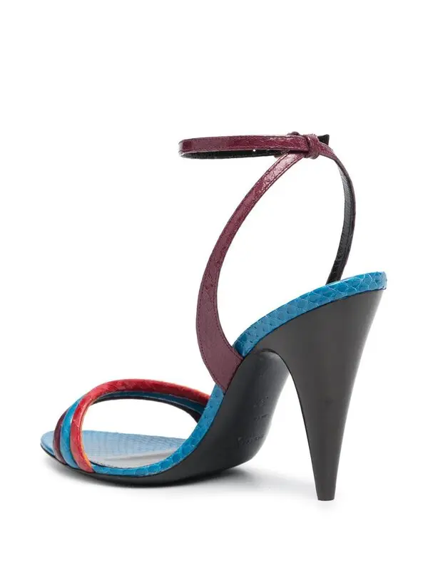 Saint Laurent Liya 95mm Sandals - Blue