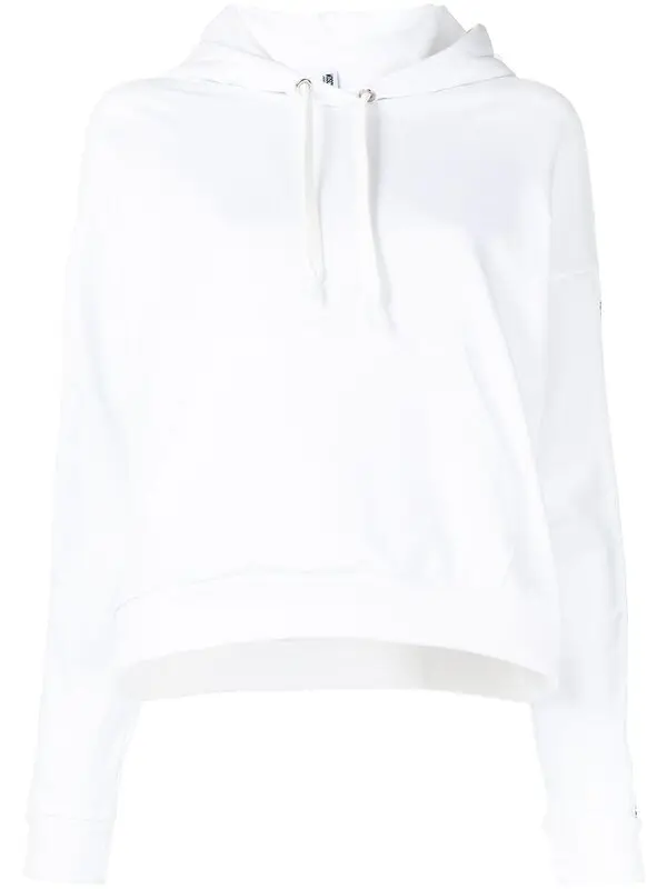 Moschino Logo-stripe Drawstring Hoodie - White