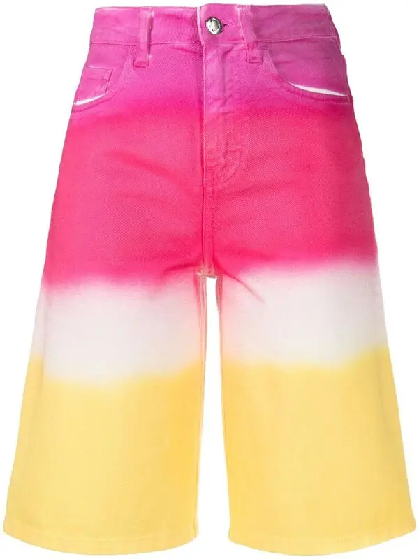 IRENEISGOOD High-rise Gradient Denim Shorts