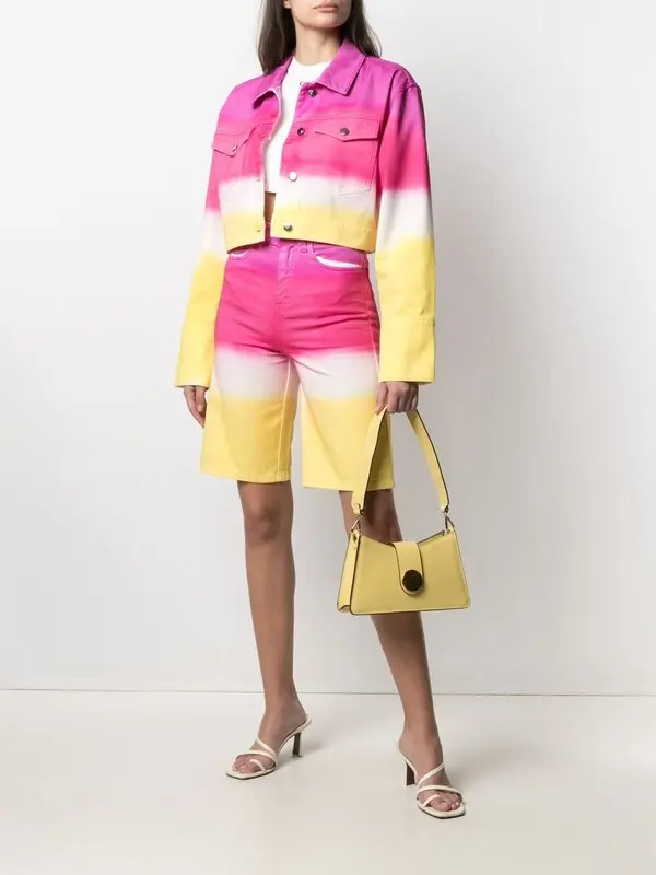 IRENEISGOOD High-rise Gradient Denim Shorts