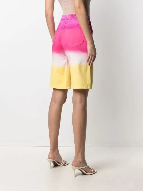 IRENEISGOOD High-rise Gradient Denim Shorts