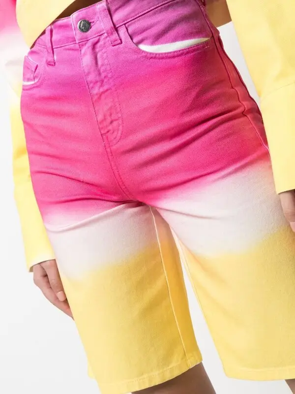 IRENEISGOOD High-rise Gradient Denim Shorts