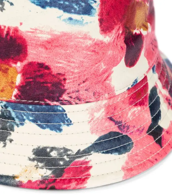 Isabel Marant Haley Floral Leather Bucket Hat