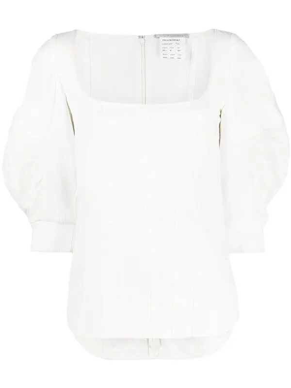 Stella McCartney Square-neck Puff-sleeve Blouse