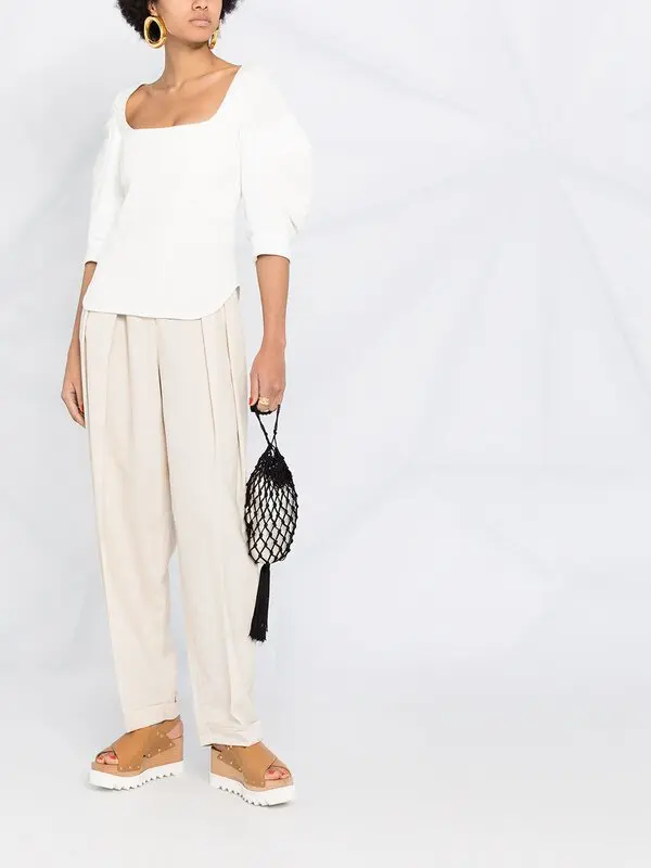 Stella McCartney Square-neck Puff-sleeve Blouse