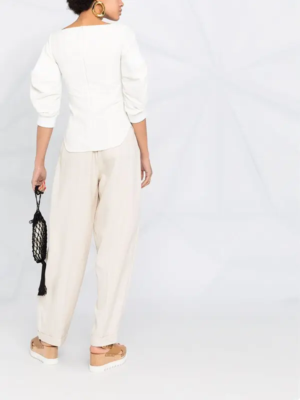 Stella McCartney Square-neck Puff-sleeve Blouse
