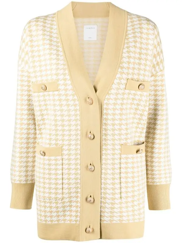 Sandro Houndstooth Cardigan