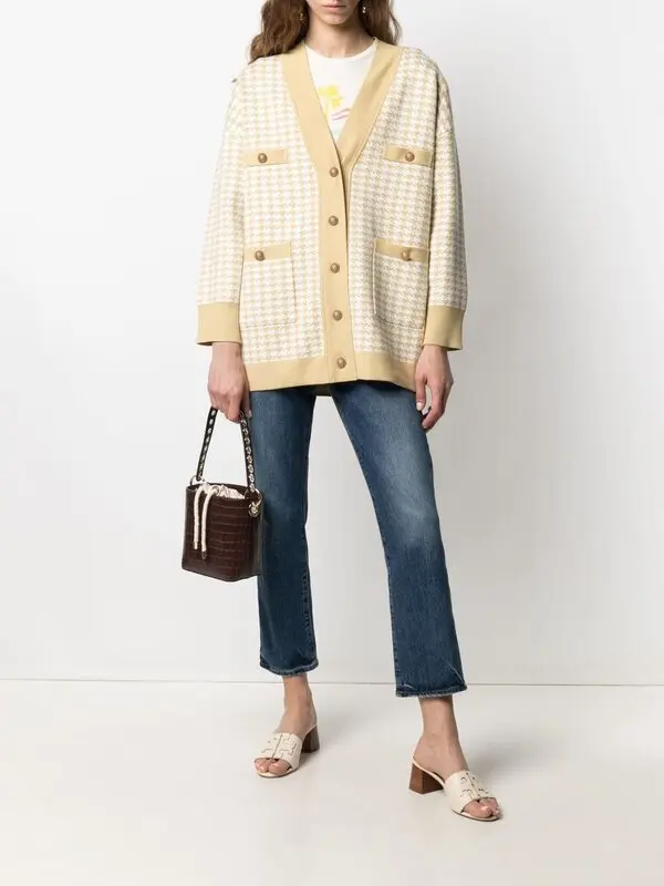 Sandro Houndstooth Cardigan