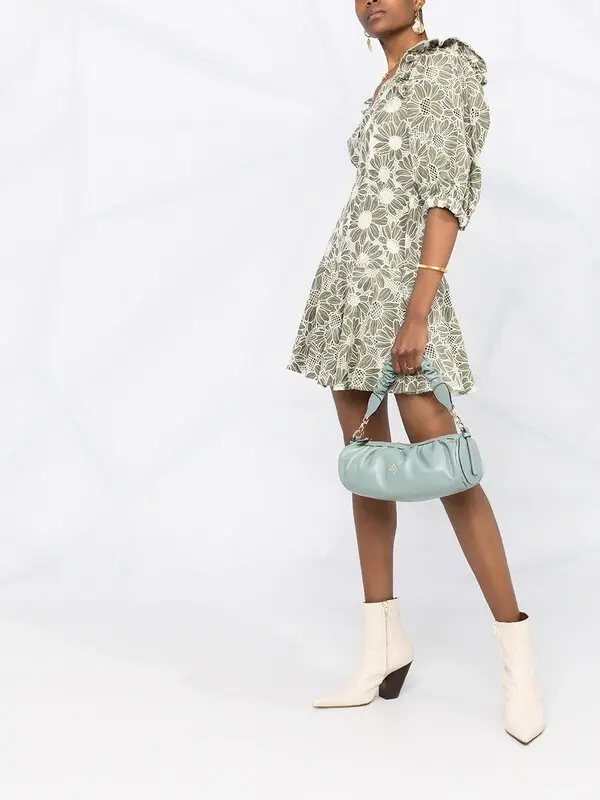 sandro floral audrey open knit dress Sandro Floral Open-Knit Mini Dress In Green - 44% Off