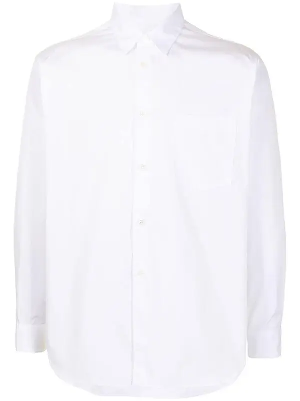 Comme Des Garçons Long-sleeve Cotton Shirt - White
