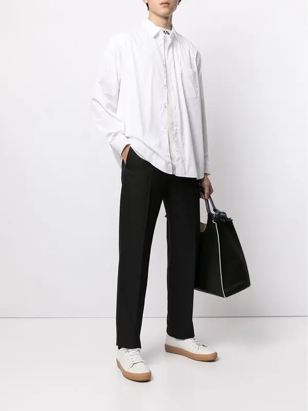 Comme Des Garçons Long-sleeve Cotton Shirt - White