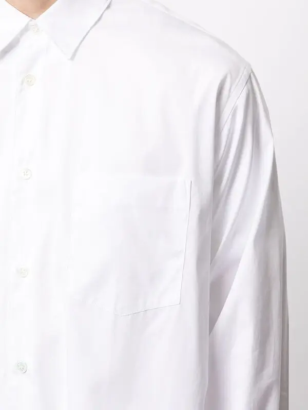 Comme Des Garçons Long-sleeve Cotton Shirt - White