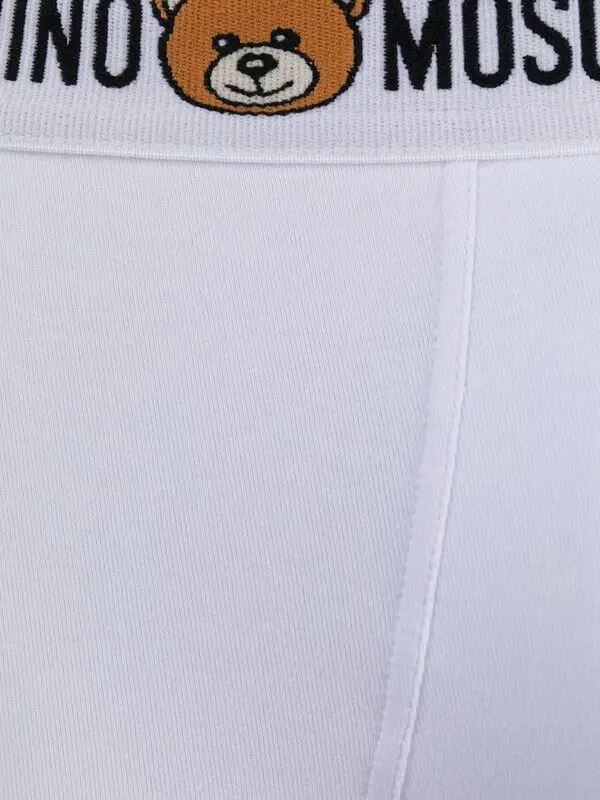 Moschino Teddy Waistband Brief Boxers - White