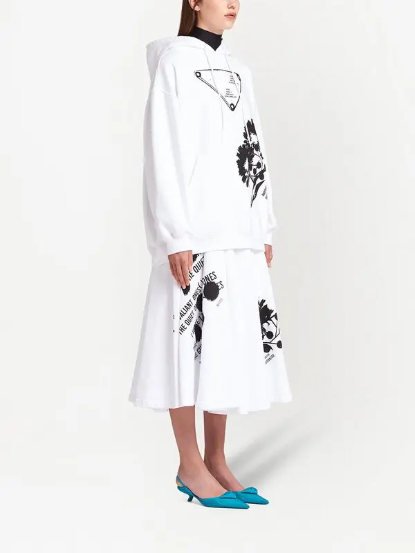 Prada Graphic-print Drawstring Hoodie
