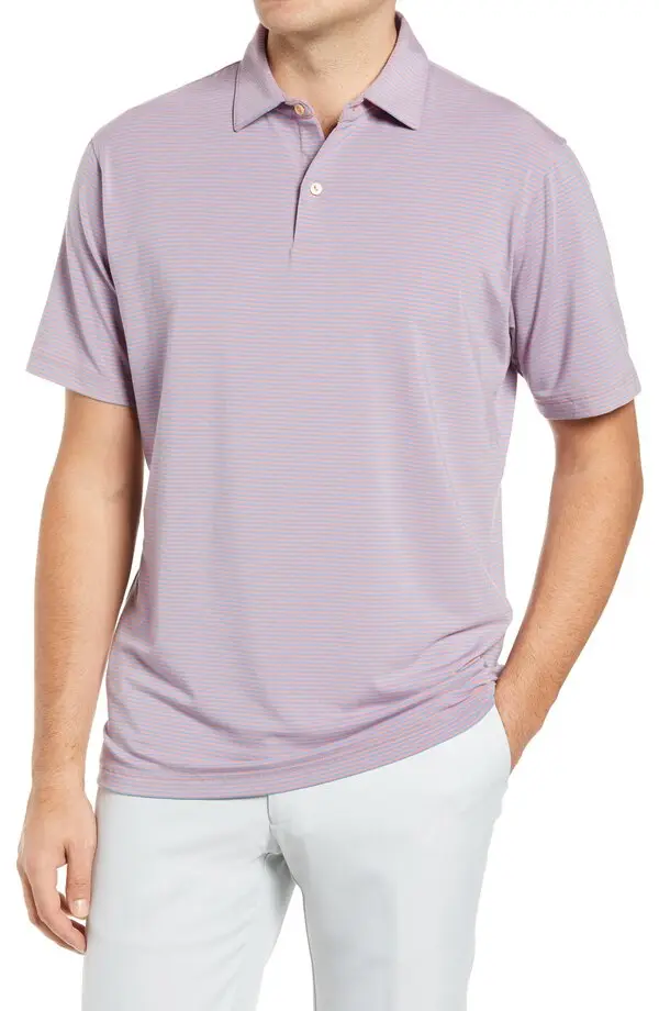 Peter Millar Drirelease Stripe Short Sleeve Performance Jersey Polo