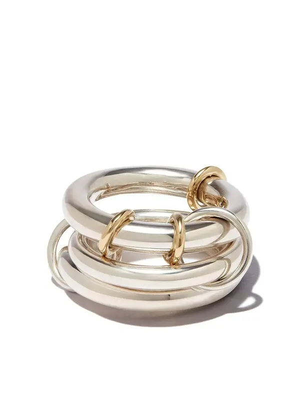 SPINELLI KILCOLLIN 18kt Yellow Gold And Sterling Hydra Linked Ring - Silver
