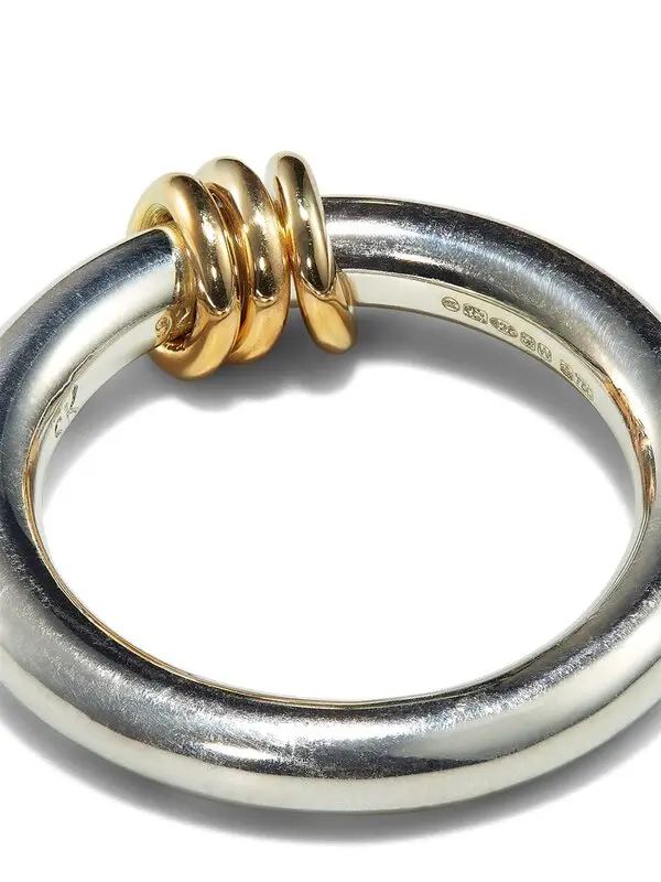 SPINELLI KILCOLLIN 18kt Yellow Gold And Sterling Kane Linked Ring